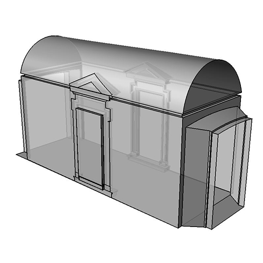 3D Model Surfaces of Chartreuse of Pavia - Library's Vestibule
