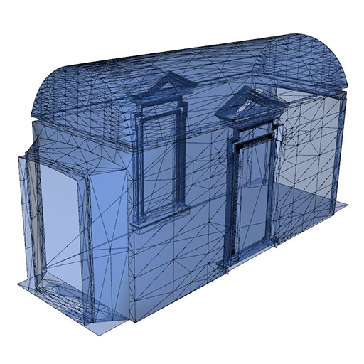 Low Resolution 3D Model of Chartreuse of Pavia - Library's Vestibule